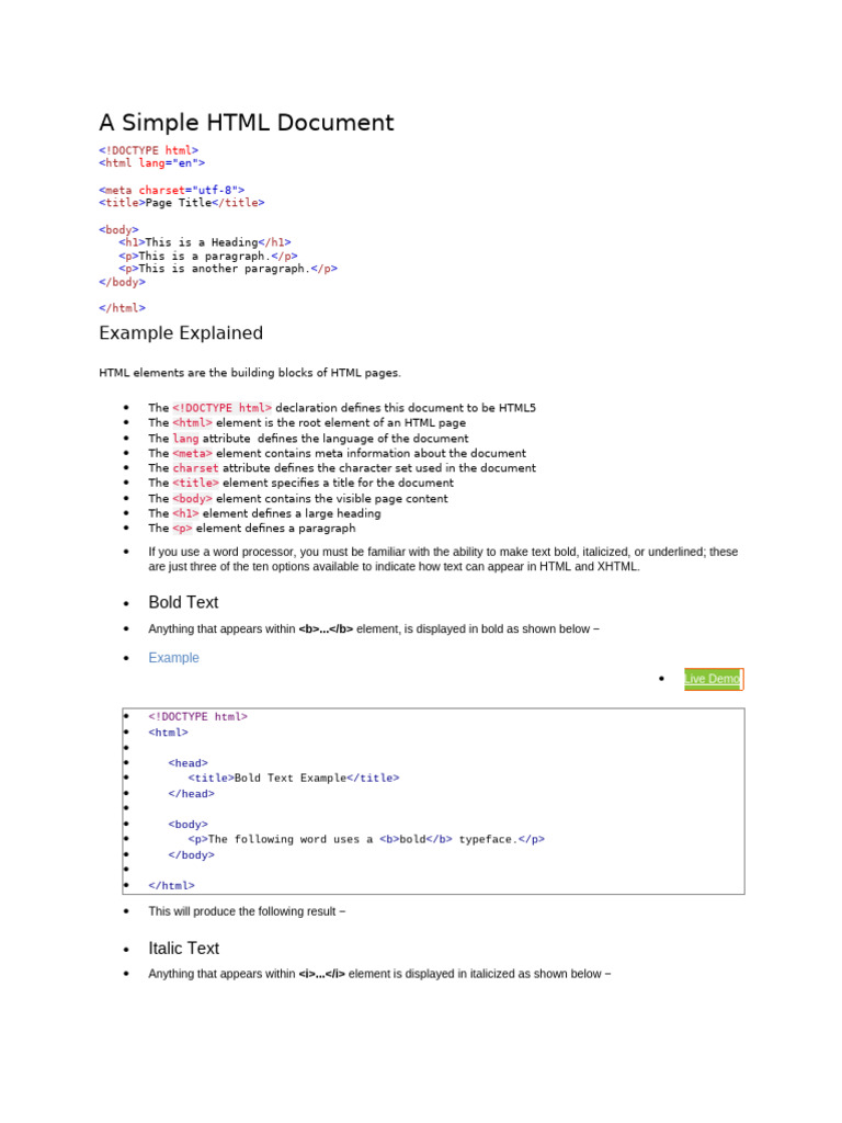 class2 | PDF | Html | Xhtml