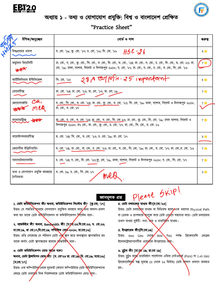 Practice Sheet | PDF