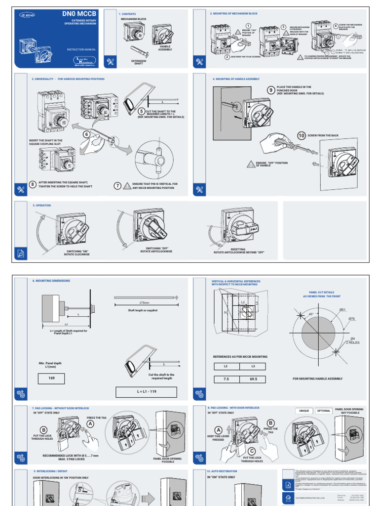 Extended Rotary Mechanism for MCCB | PDF | Screw | Equipment