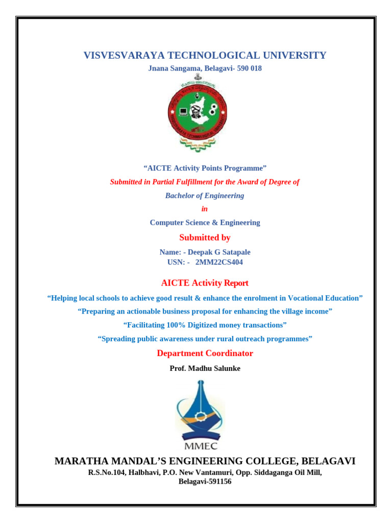 AICTE_Report_coverpage.docx 23.03.2025 | PDF | Sustainability | Economies