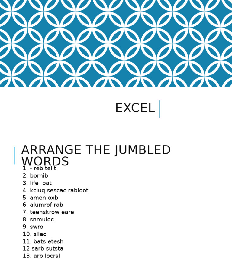 Jumbled Words | PDF