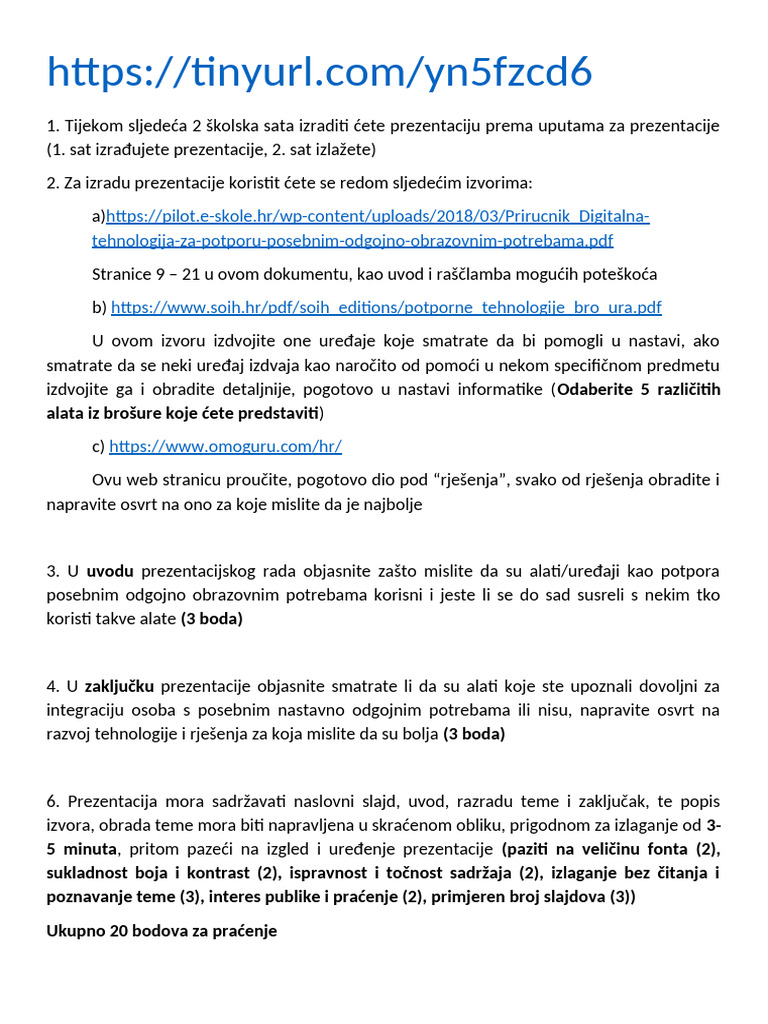 Upute Za Rad - Pomagala | PDF