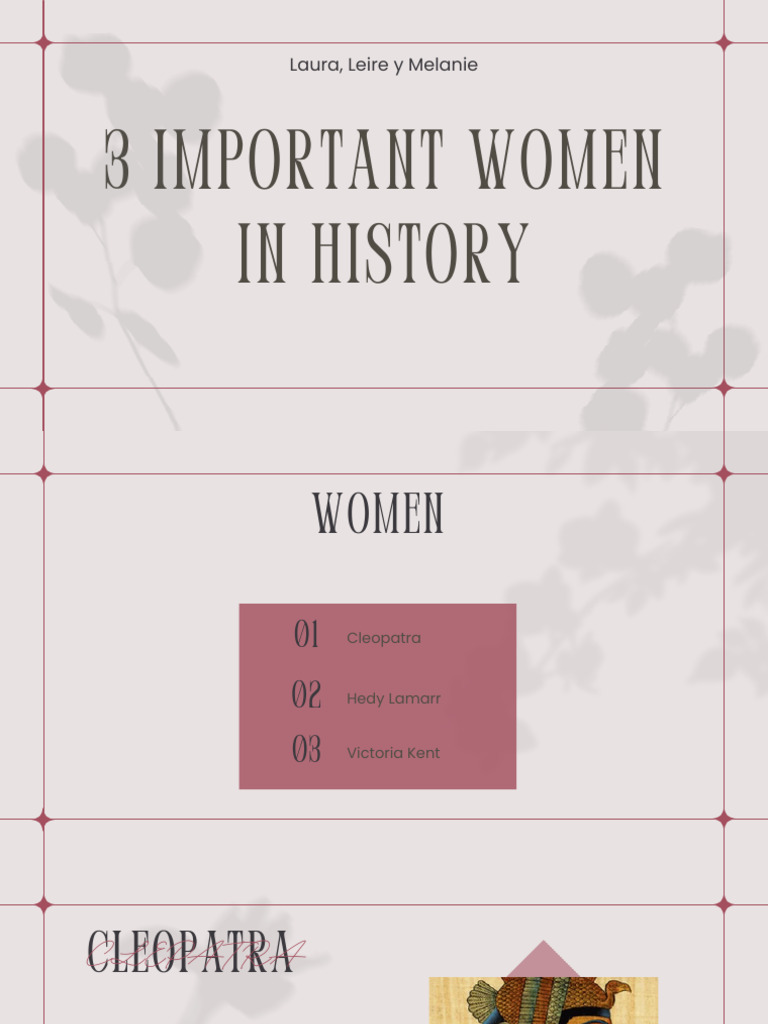 3 Important Women in History - 20250507 - 080336 - 0000 | PDF
