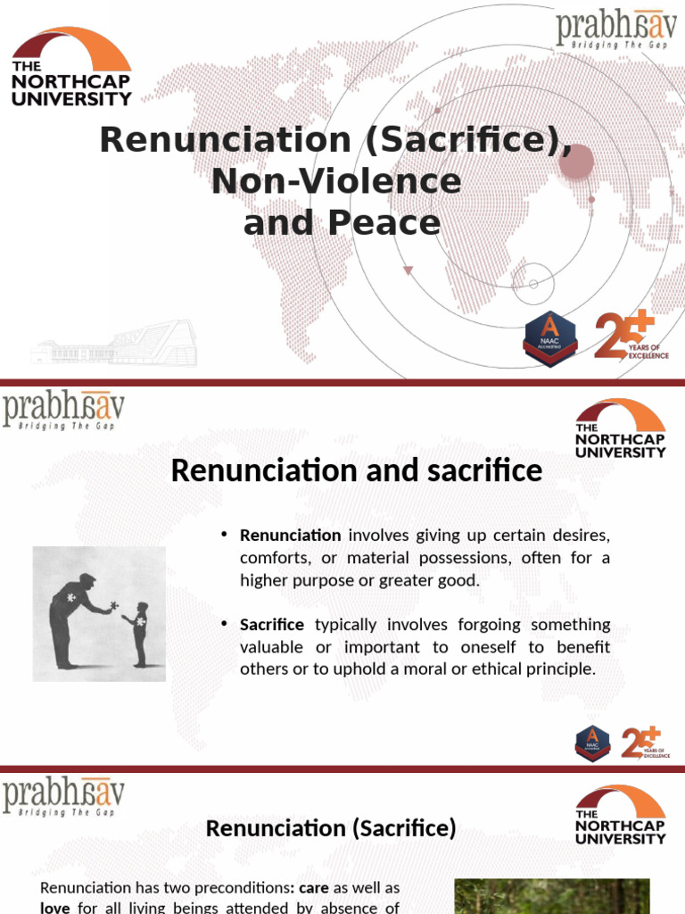 The Power of Renunciation and Non-Violence | PDF | Nonviolence | Peace