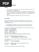 Definition, Origin, Types, Benefits and Equipments of Arnis | PDF ...