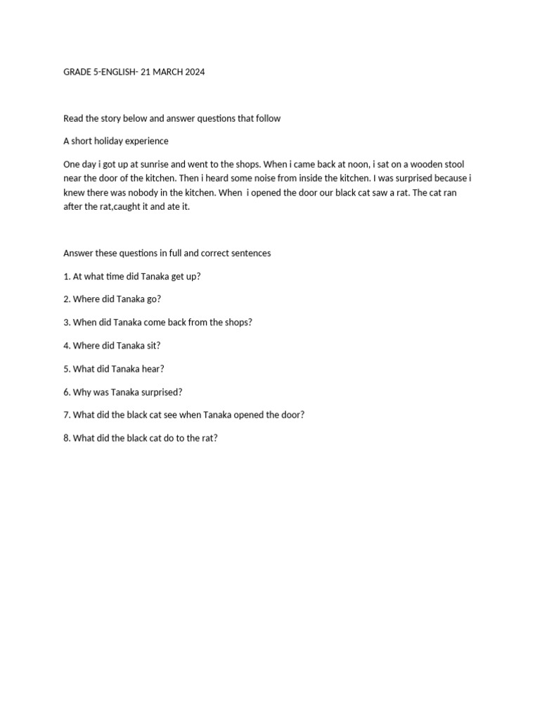 Grade 5 English | PDF