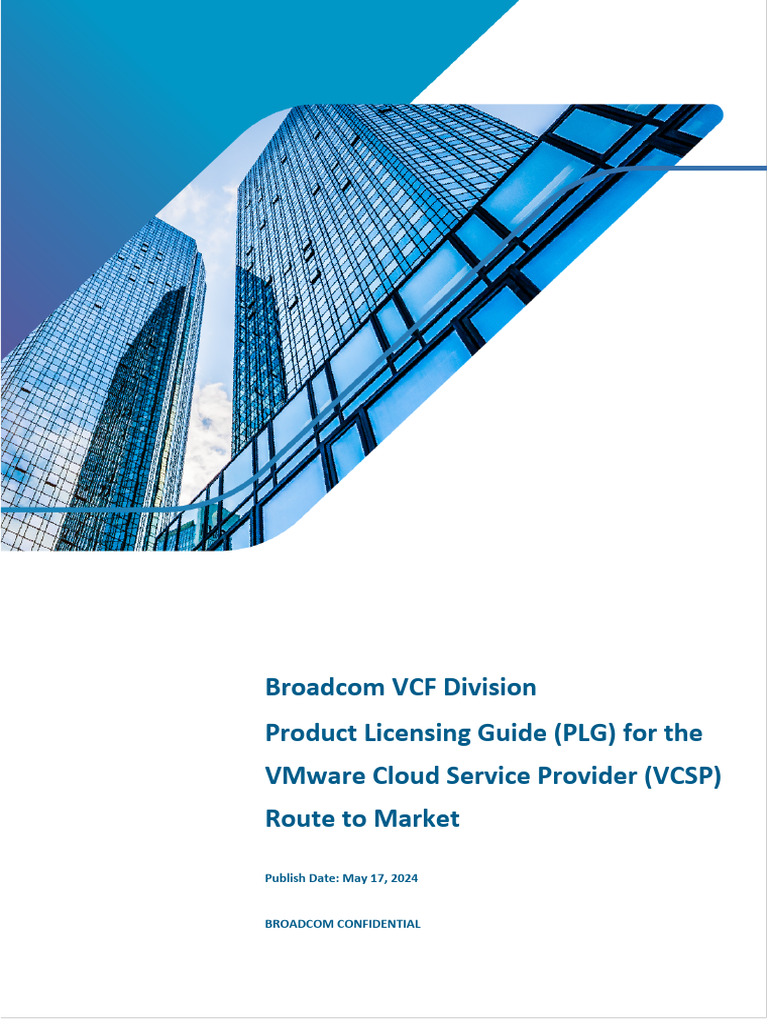 Broadcom VCFD VCSP Product Licensing Guide - Final - May 17 2024 | PDF ...