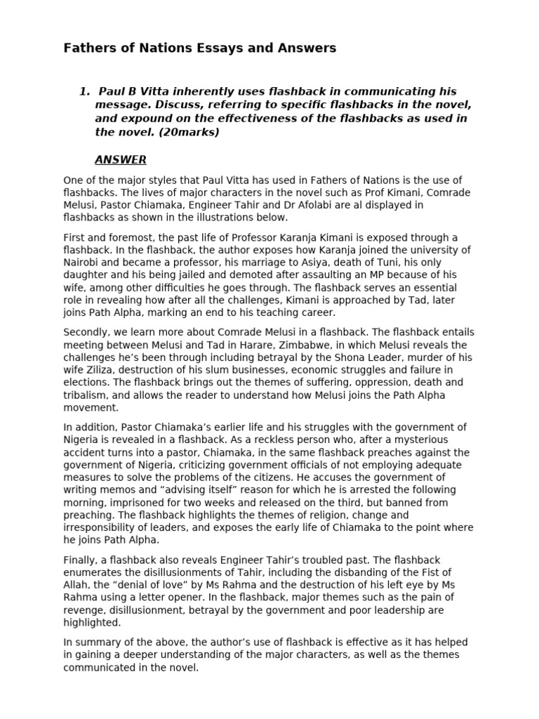 Consequences of Choices in Fathers of Nations | PDF