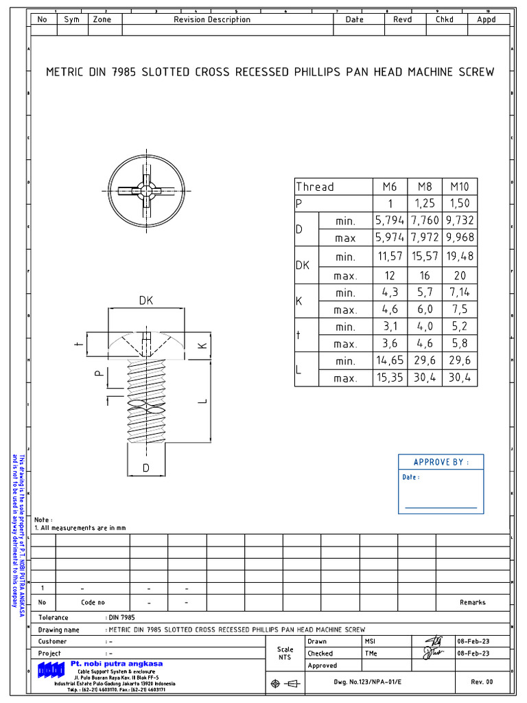 Drawing STD Fastener R2 - NPA | PDF