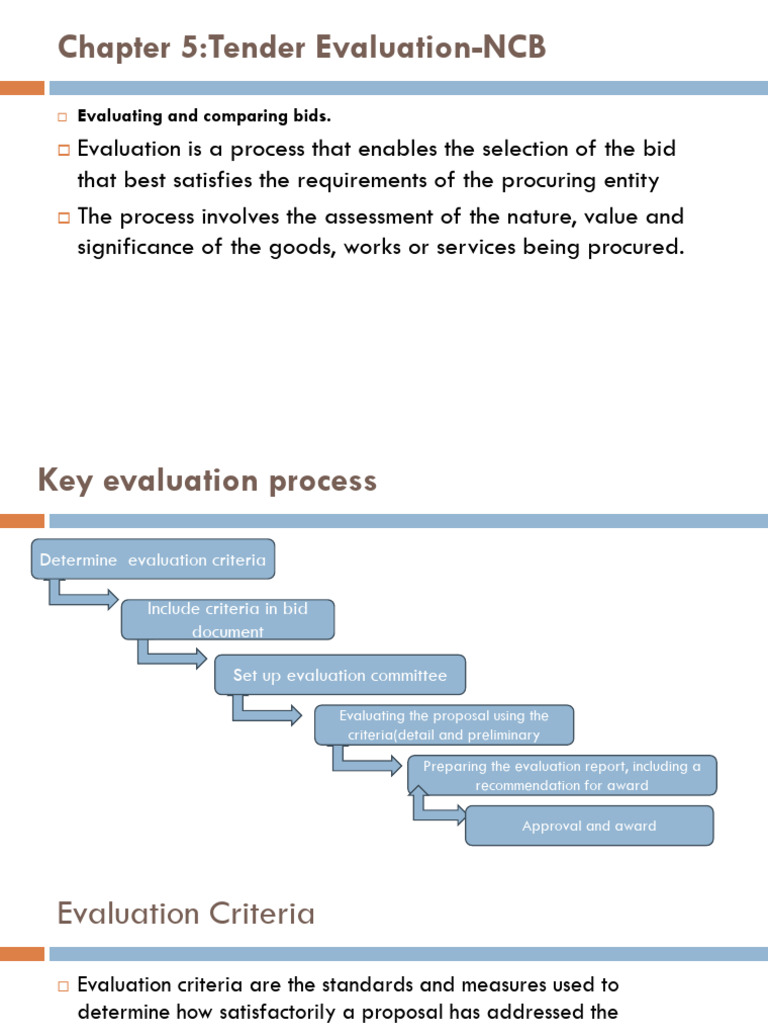 Chapter 5 Tender Evaluation | PDF | Guarantee | Evaluation