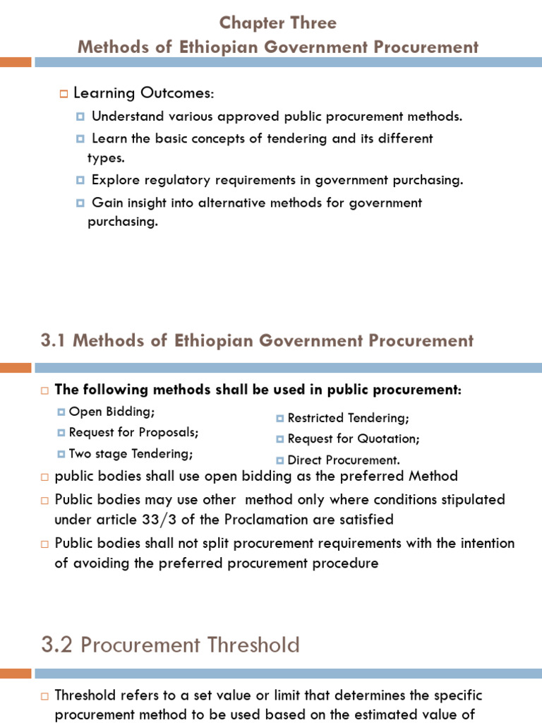 CHAPTER 3 procurment methods final | PDF | Request For Proposal ...