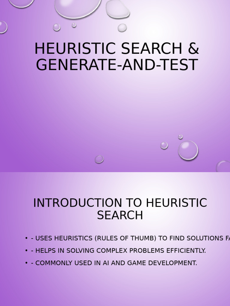 Heuristic Search Generate and Test | PDF