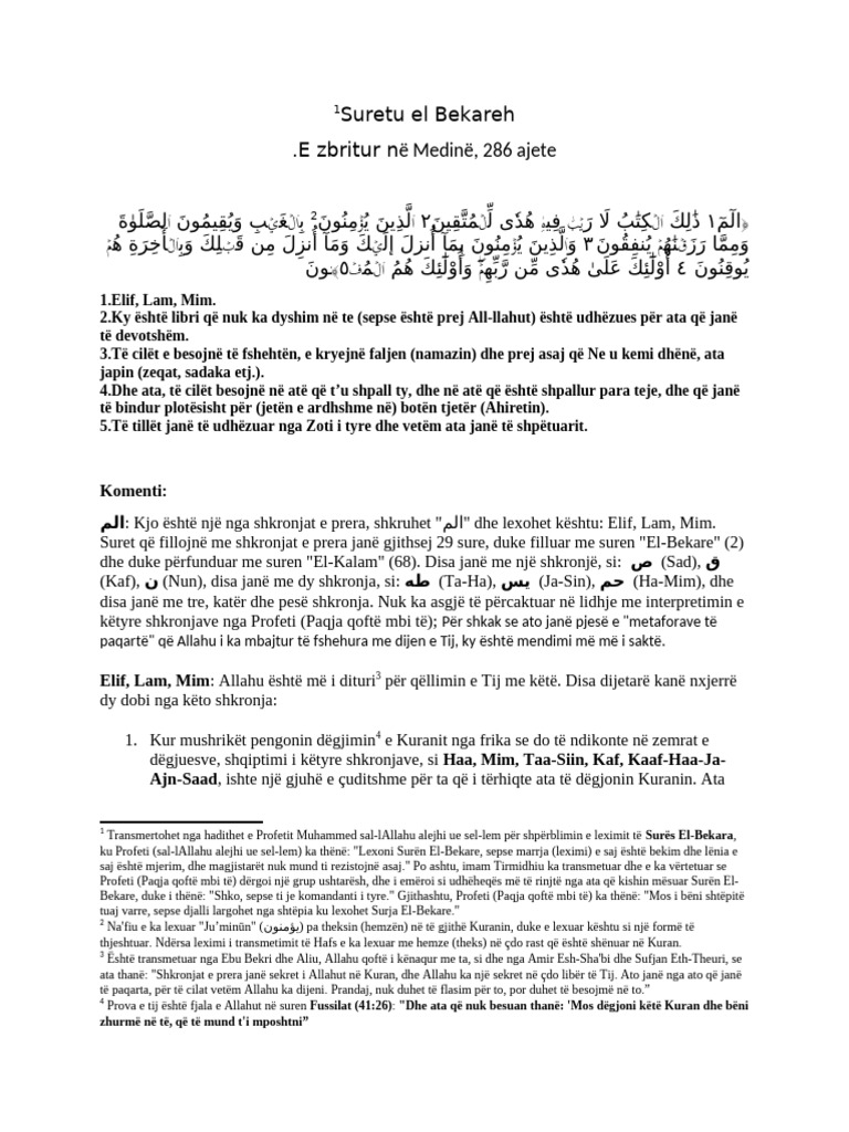 Suretu El Bekareh | PDF