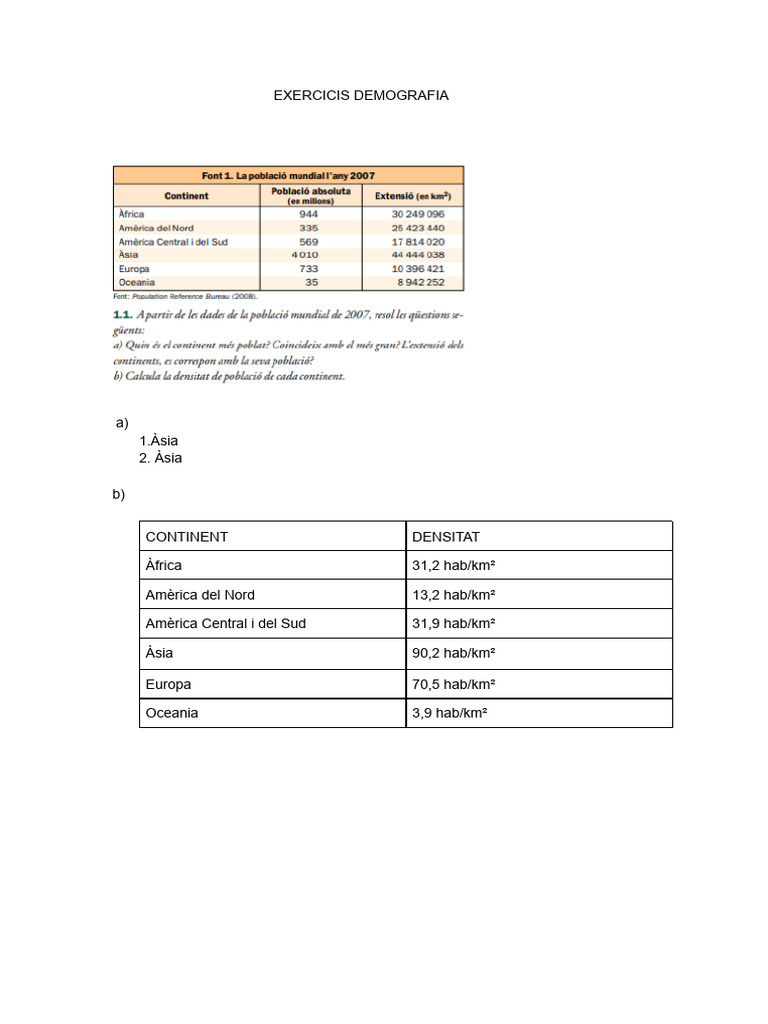 Exercicis Demografia | PDF