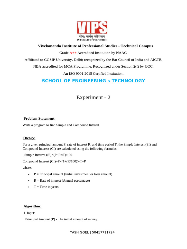 Simple and Compund Interest FINAL[1] | PDF