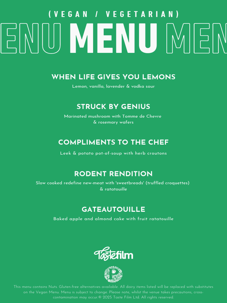 Ratatouille Menu 1 | PDF