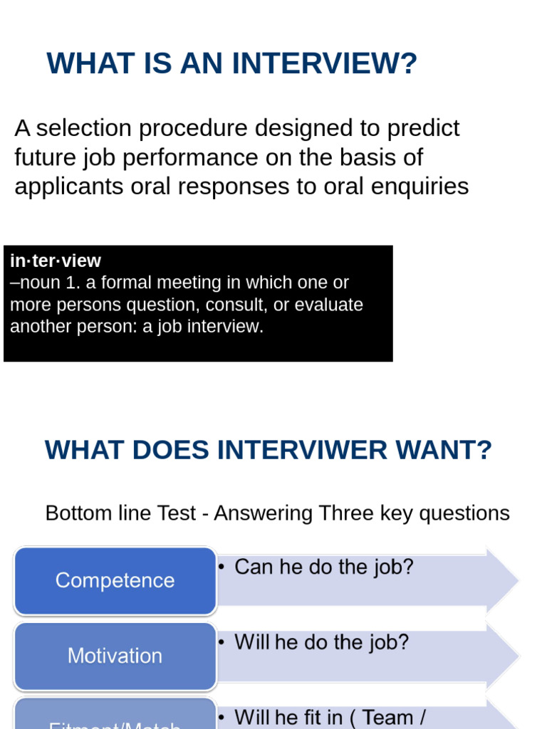 What is an "Interview" | PDF | Job Interview | Psychology