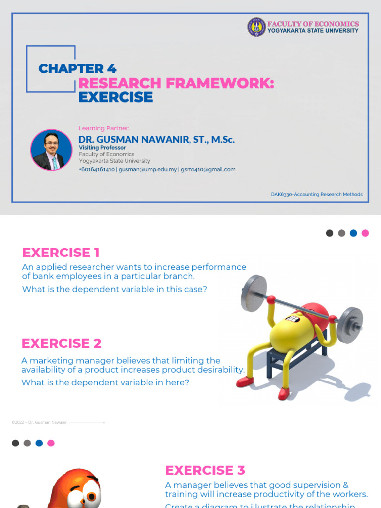 Chapter 4-Research Framework - Exercise | PDF
