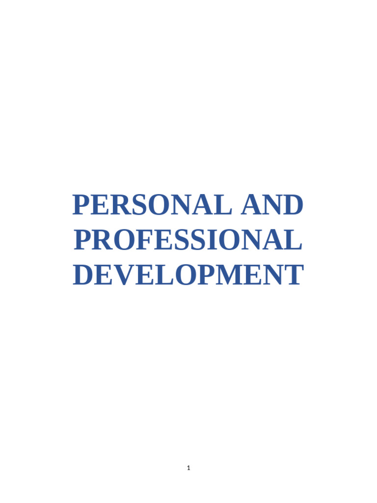 Attitude and Professional Development Guide | PDF | Attitude ...