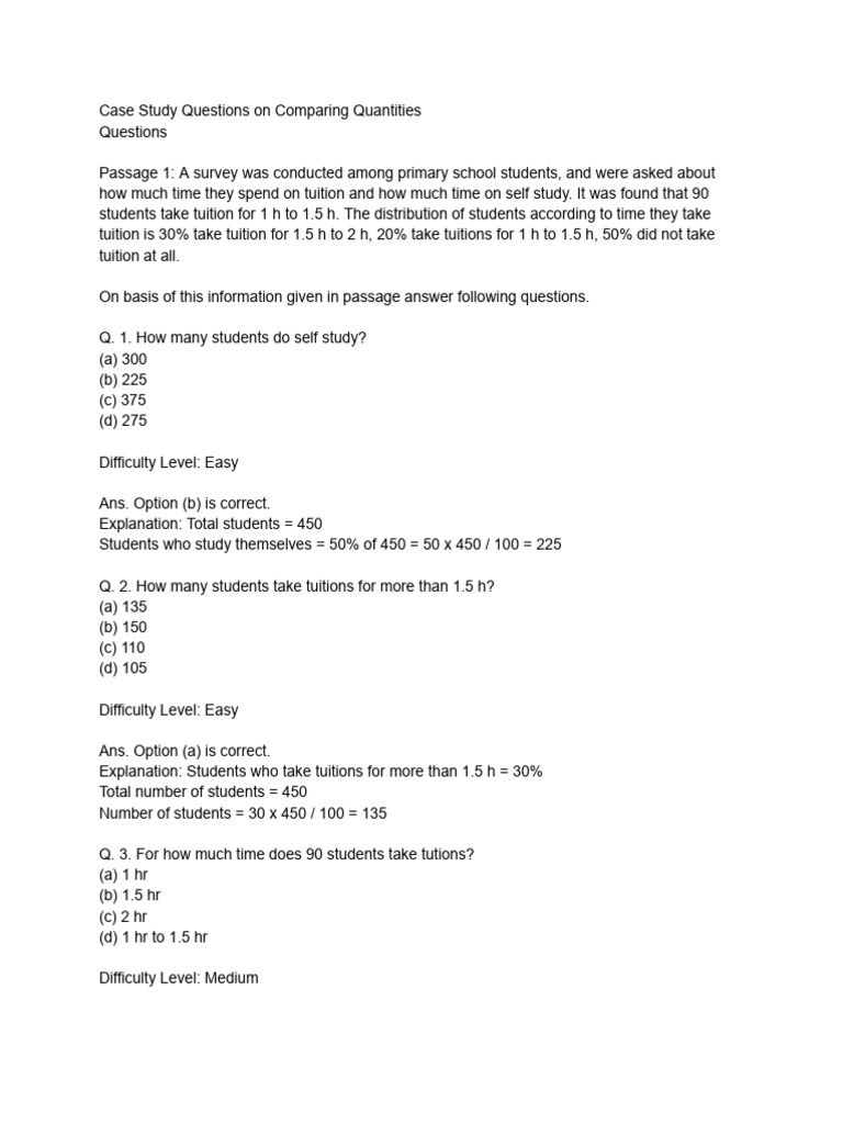 Maths Case Study 2025 PA-4 | PDF
