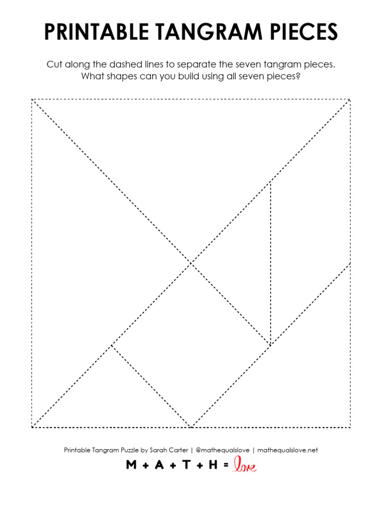 Printable Tangram Puzzle Pieces | PDF