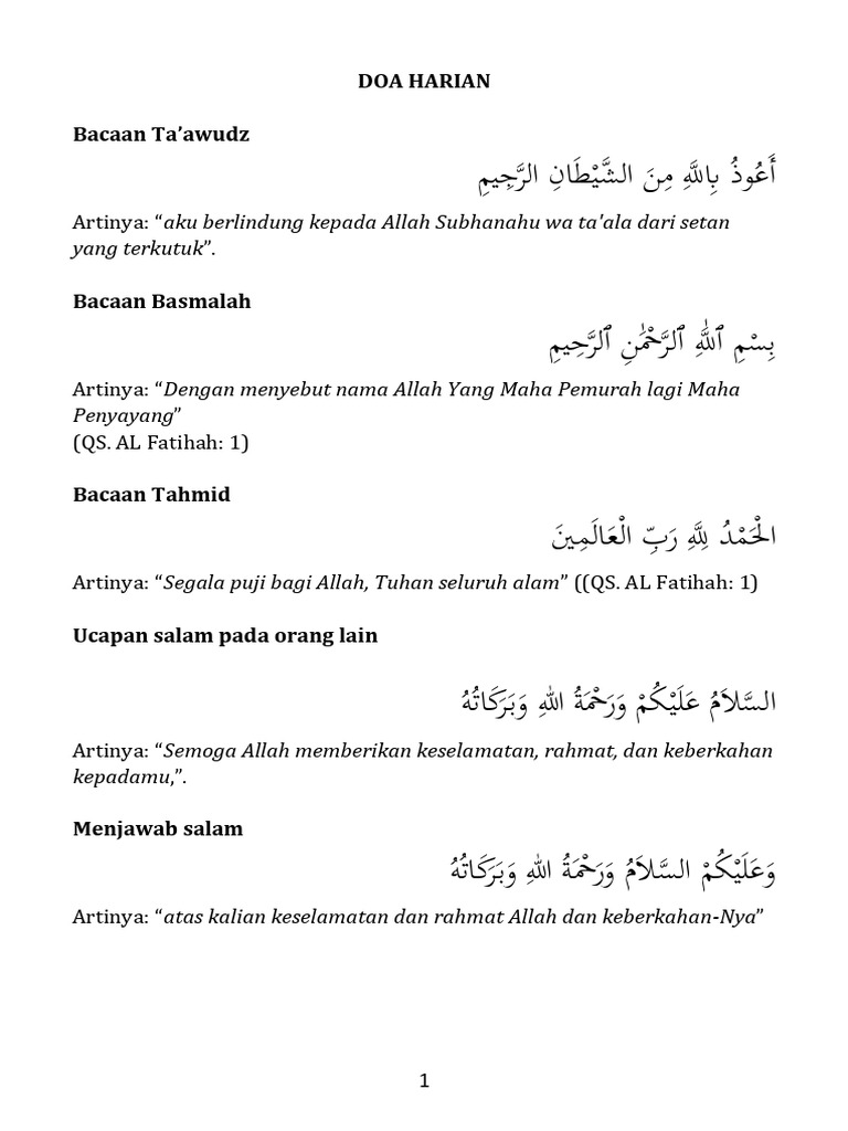 Kumpulan Doa Harian | PDF