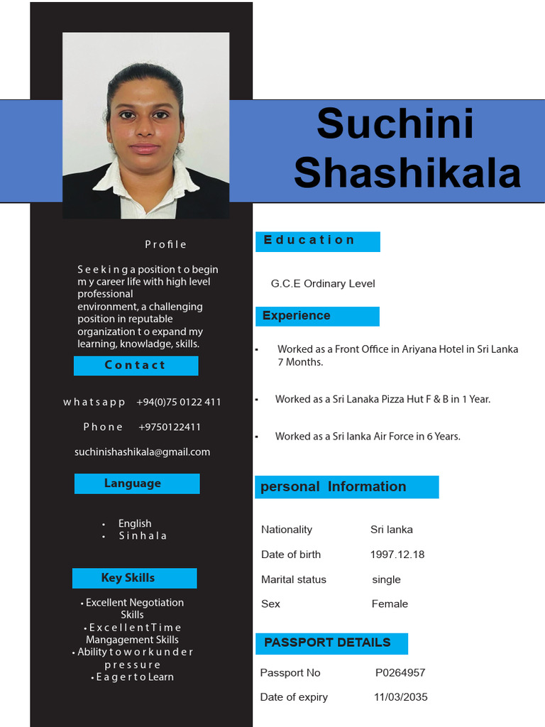 Suchini Shashikala: Contact | PDF