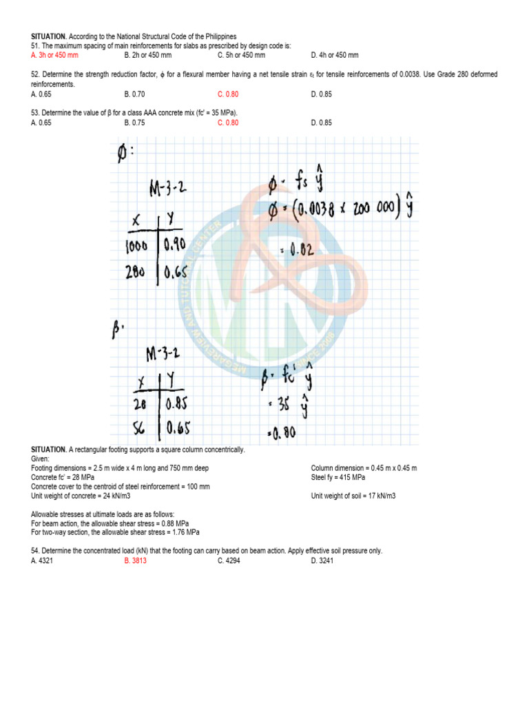 Solution To Refresher Exam 3 - PSAD | PDF | Strength Of Materials | Bending