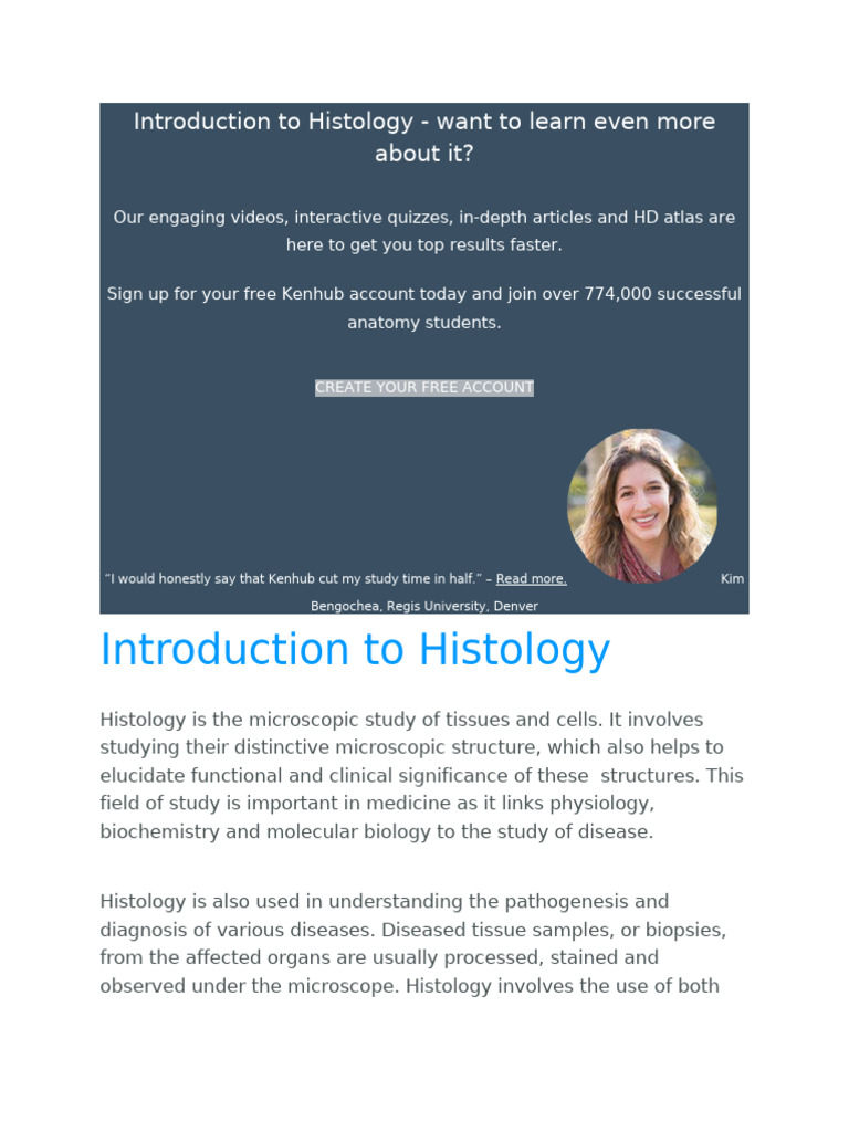 Introduction to Histology Basics | PDF | Microscope | Microscopy