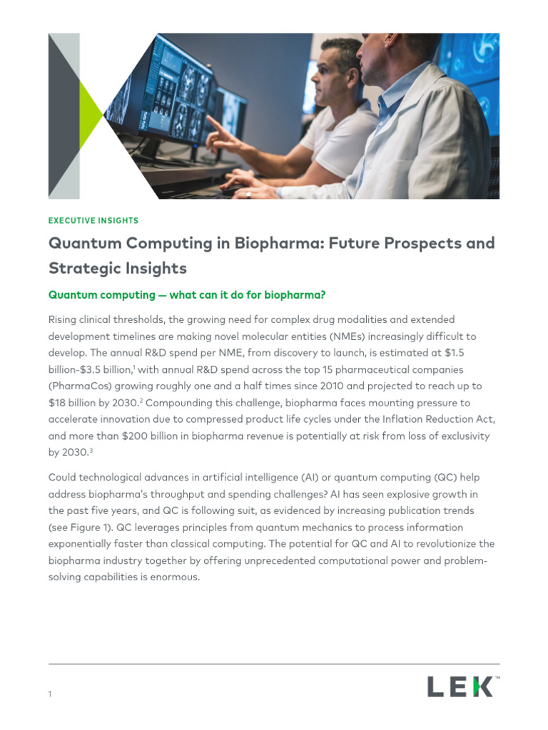 Quantum Computing Biopharma | PDF | Quantum Computing | Computing