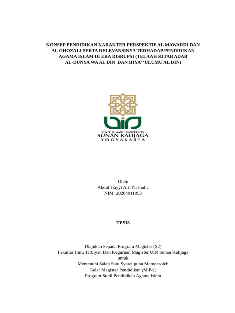 NEW Tesis Mas Hayyi | PDF