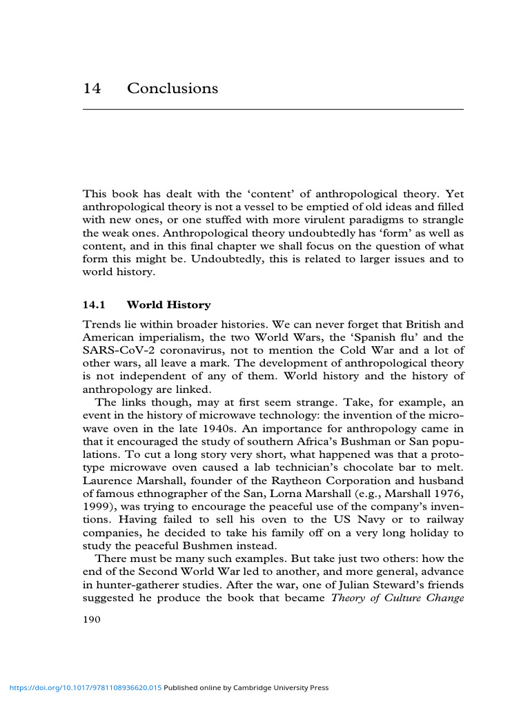 conclusions | PDF | Anthropology | Franz Boas