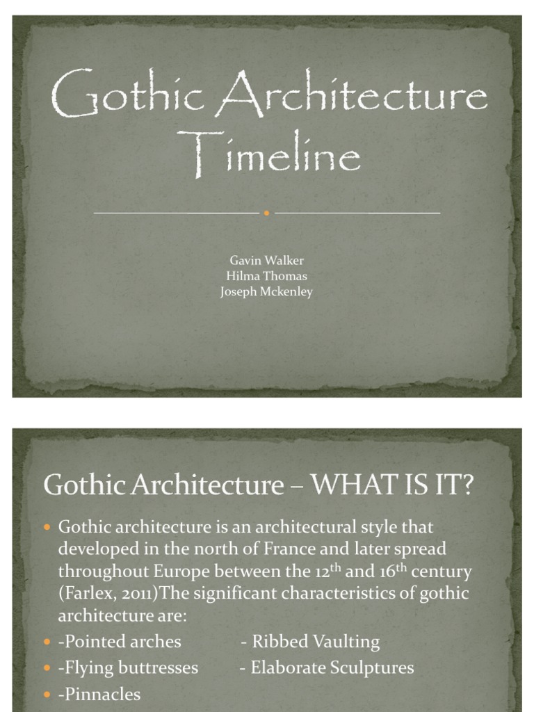 Gothic Architecture Timeline Overview | PDF