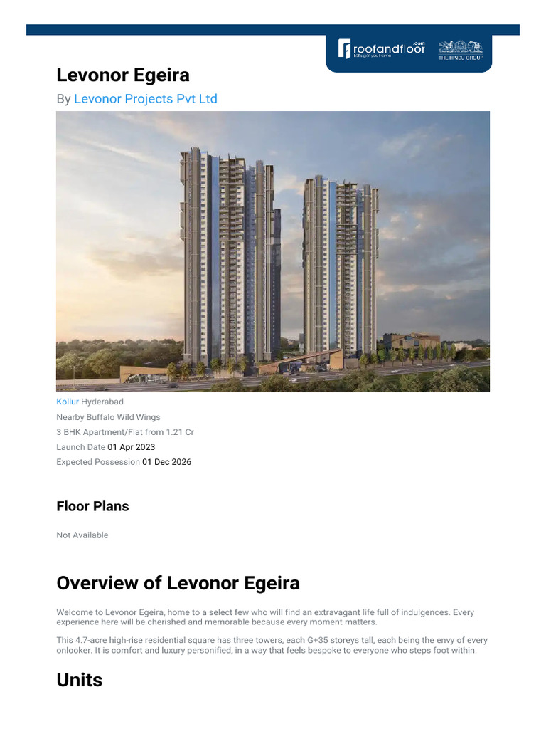 Levonor Egeira Automated Brochure | PDF | Apartment
