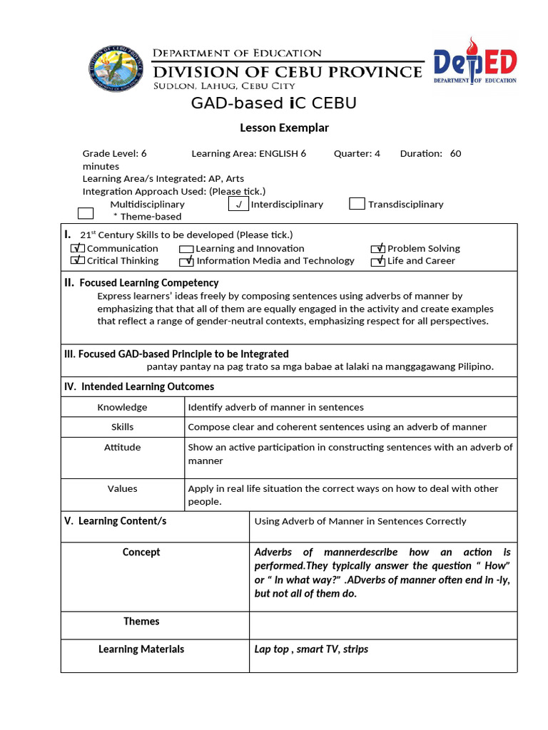 DLP in ENGLISH 6-JULIETA YLANAN-Updated | PDF