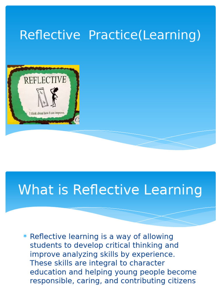 Reflective Practice (Unit - 3) | PDF | Reflective Practice | Learning
