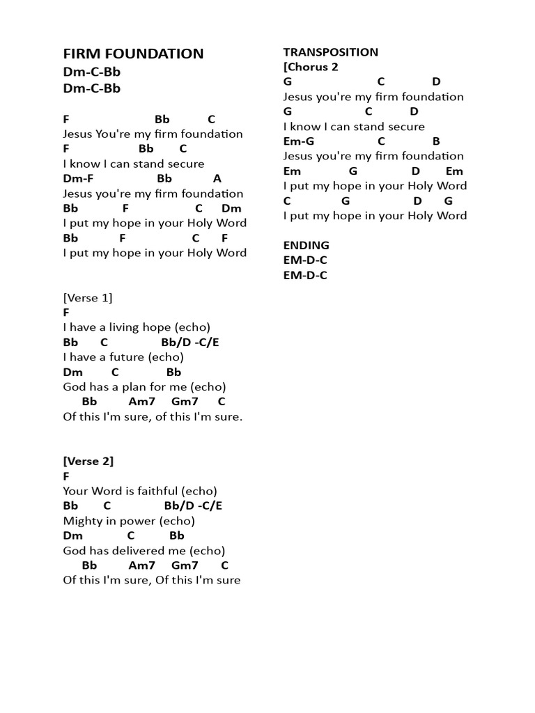 Firm Foundation | PDF