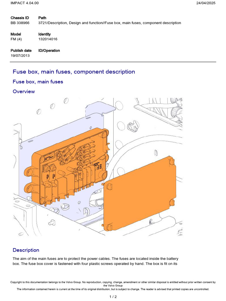 Fuse Box, Main Fuses, Component Description | PDF | Fuse (Electrical ...