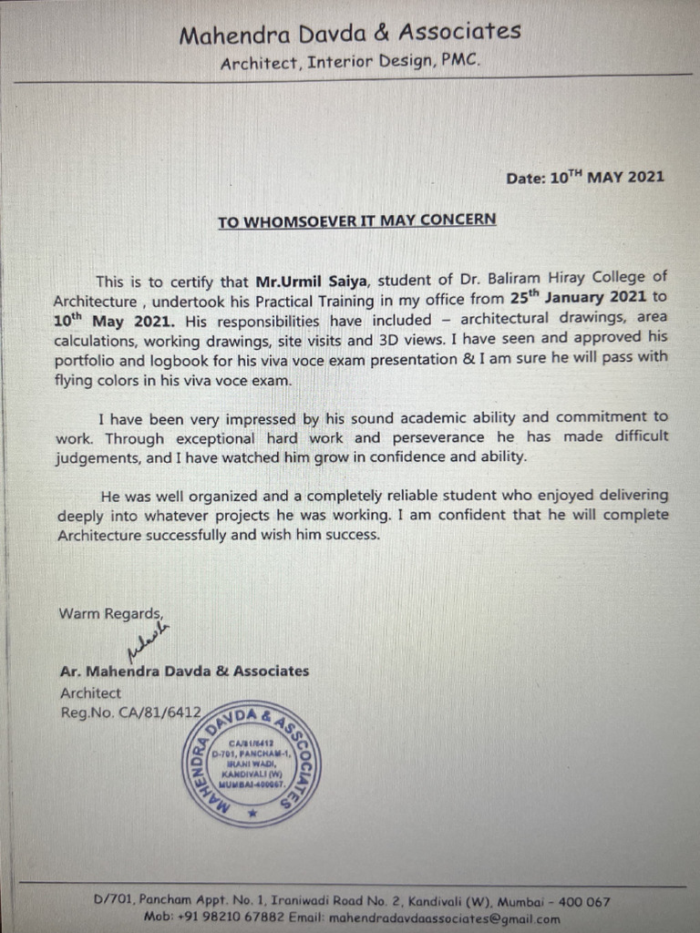 Mahendra Davda &: A, Ssociates | PDF