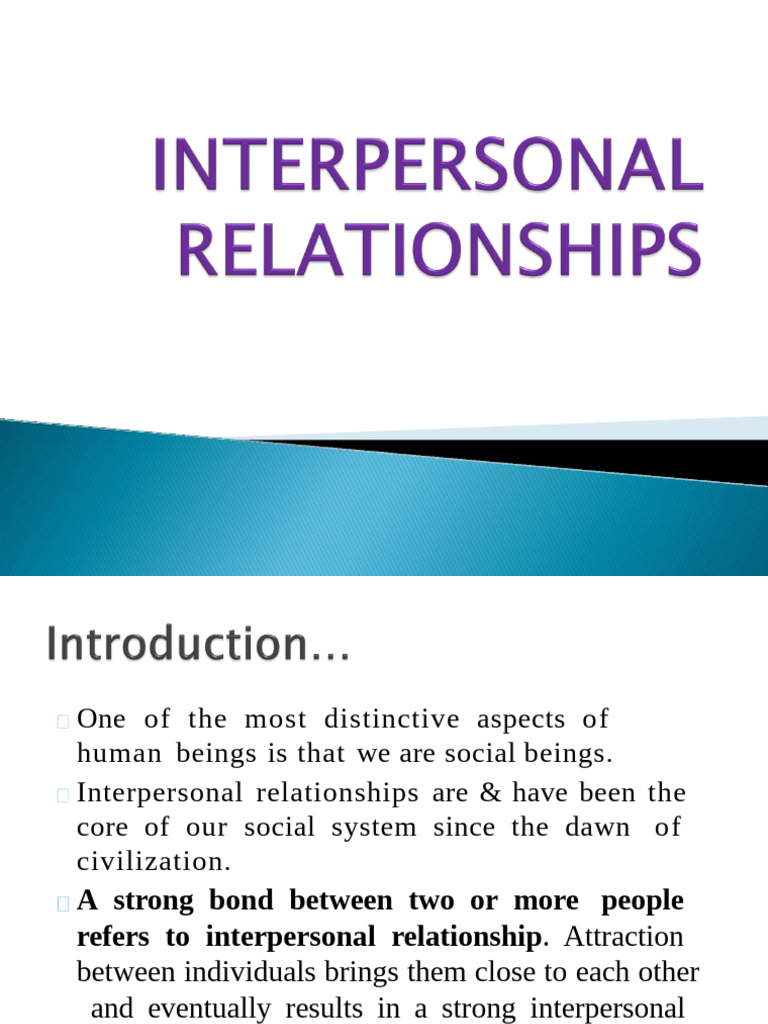 Understanding Interpersonal Relationships | PDF | Interpersonal ...