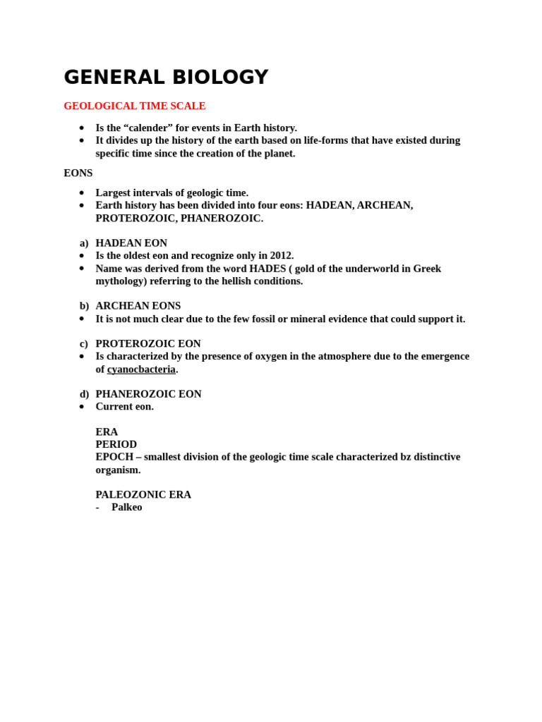 GENERAL BIOLOGY | PDF