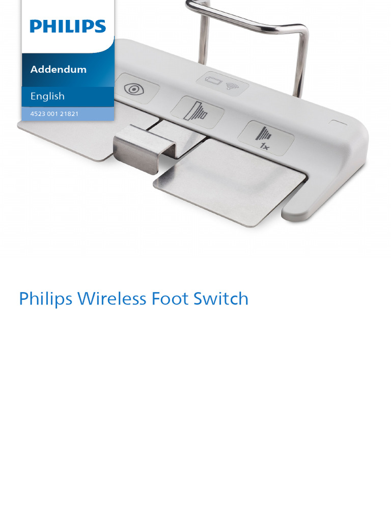 Philips Wireless Foot Switch Guide | PDF | Battery Charger | Radio