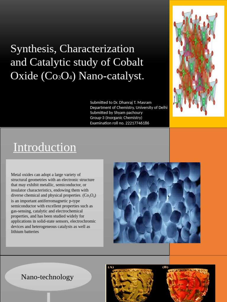 Presentation of Cobalt Oxide Nanoparticles | PDF | Catalysis ...