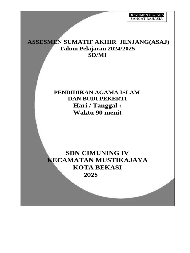 Soal Asaj Pai & BP 2025 | PDF