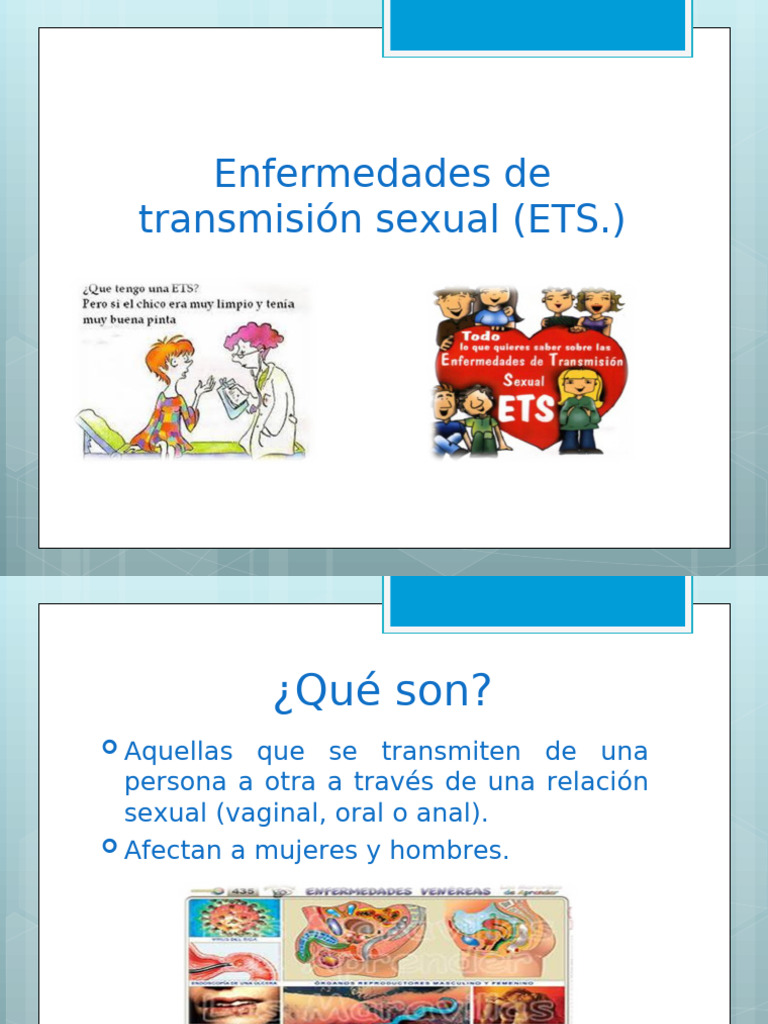 ETS | PDF | Infección transmitida sexualmente | VIH