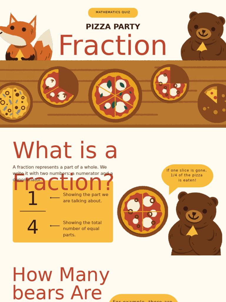 Understanding Fractions Through Pizza | PDF | Algebra | Mathematical ...