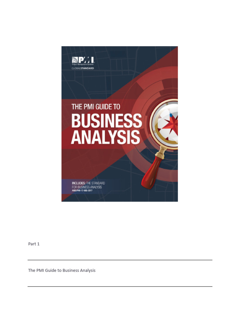 PMI Guide To Business Analysis | PDF | Business Analysis | Project ...