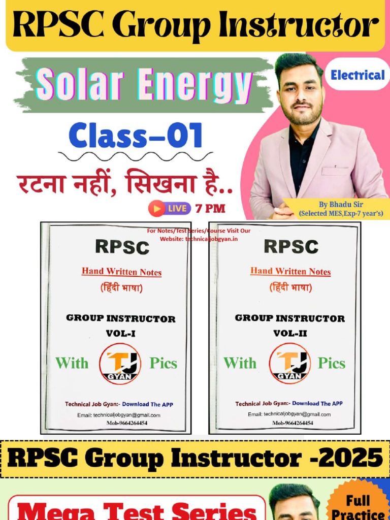 Solar PV Renewable Energy Notes | PDF | Turbine | Renewable Energy