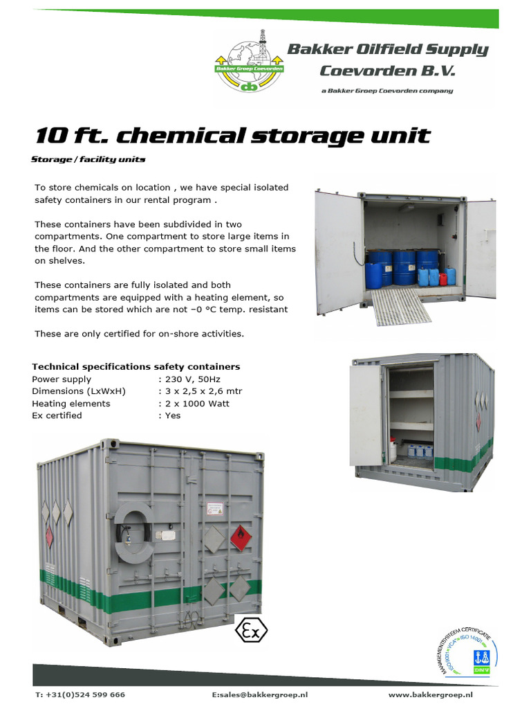 05.2 10ft Chemical Storage Unit | PDF