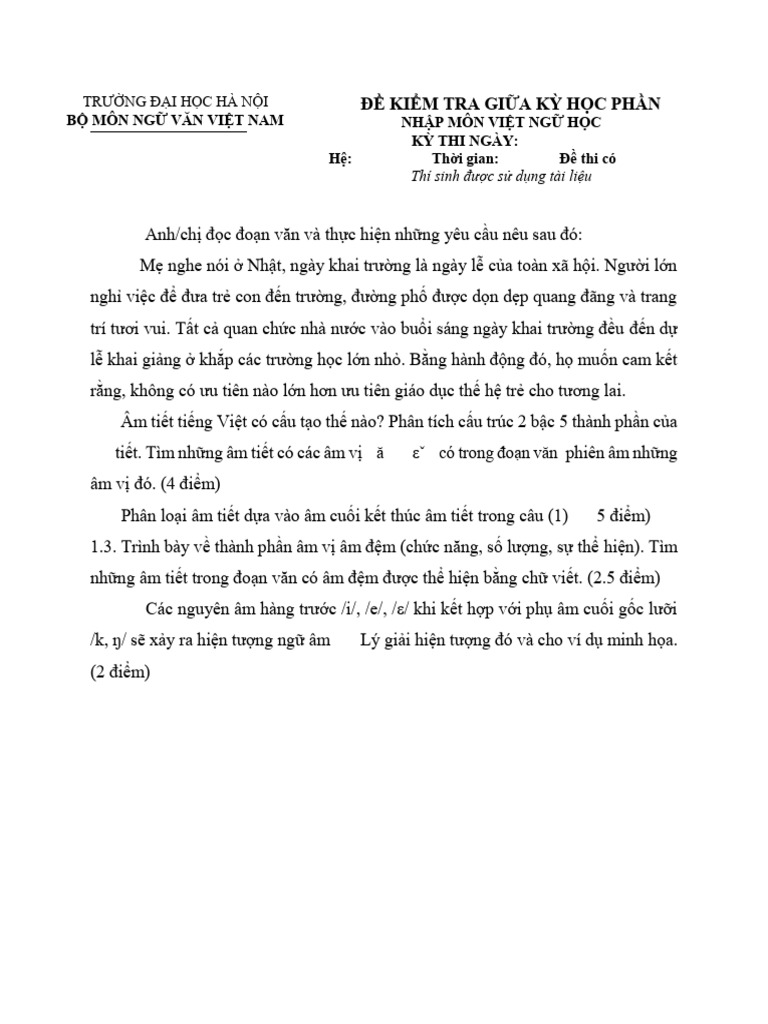 De thi GK - NMVNH - Tối CN - 20 - 02 - 22 | PDF